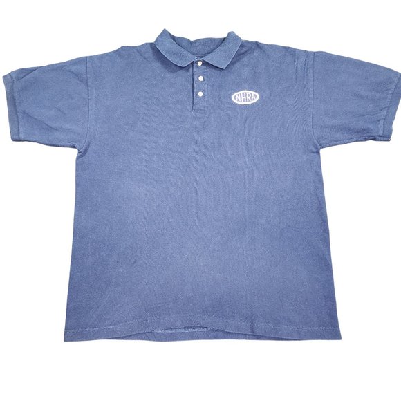 Shirts | National Hot Rod Association Nhra Polo Tshirt Navy Blue Large ...